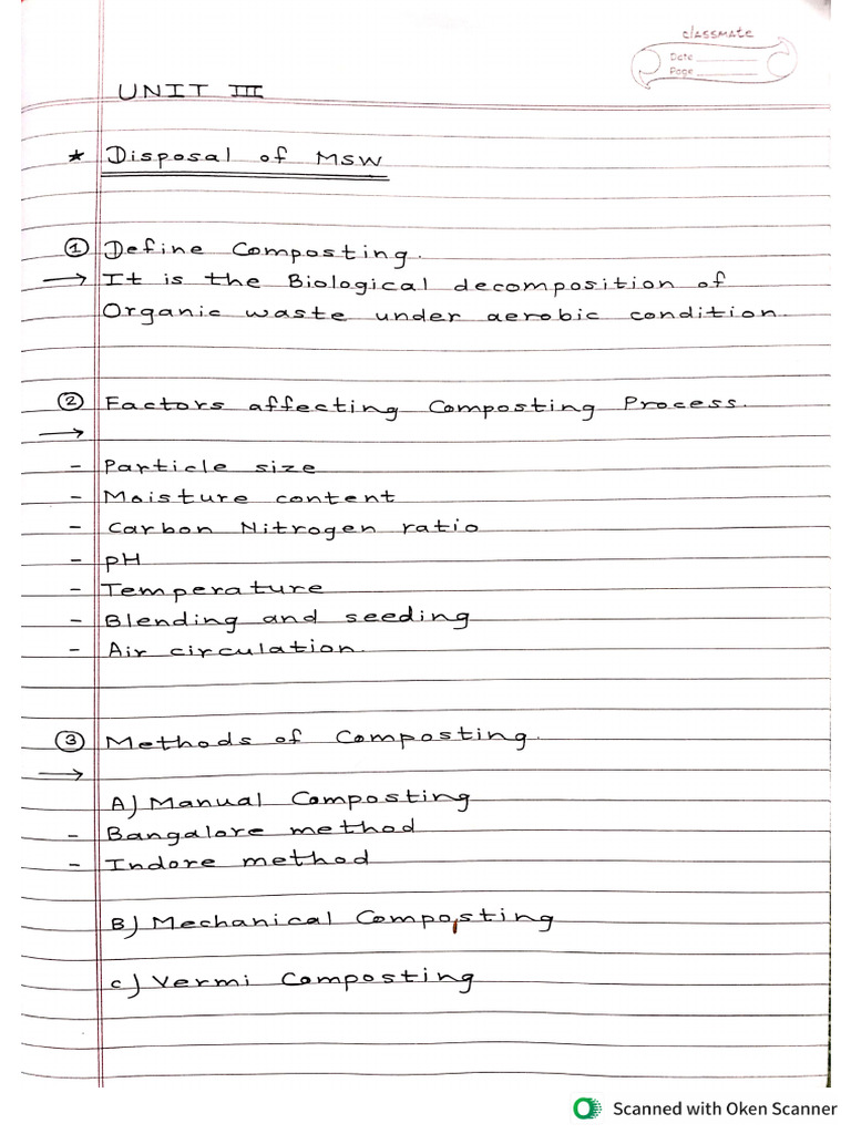 SWM Oral - Unit 3 | PDF