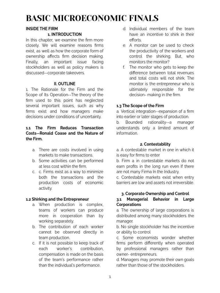 BASIC-MICROECONOMIC-FINALS | PDF | Economics | Market (Economics)