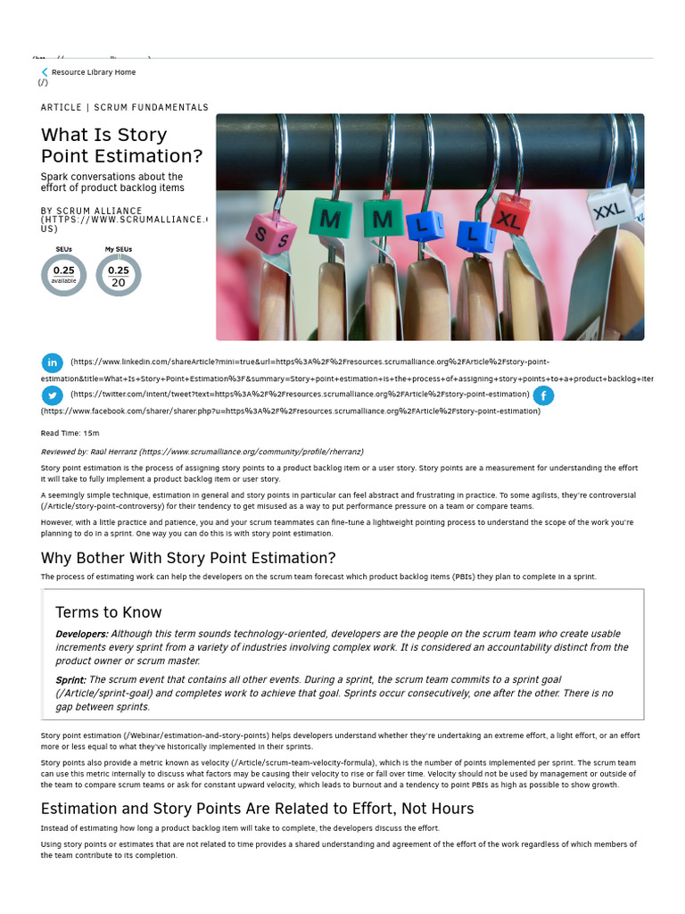 What Is Story Point Estimation On An Agile Team | PDF | Scrum (Software ...