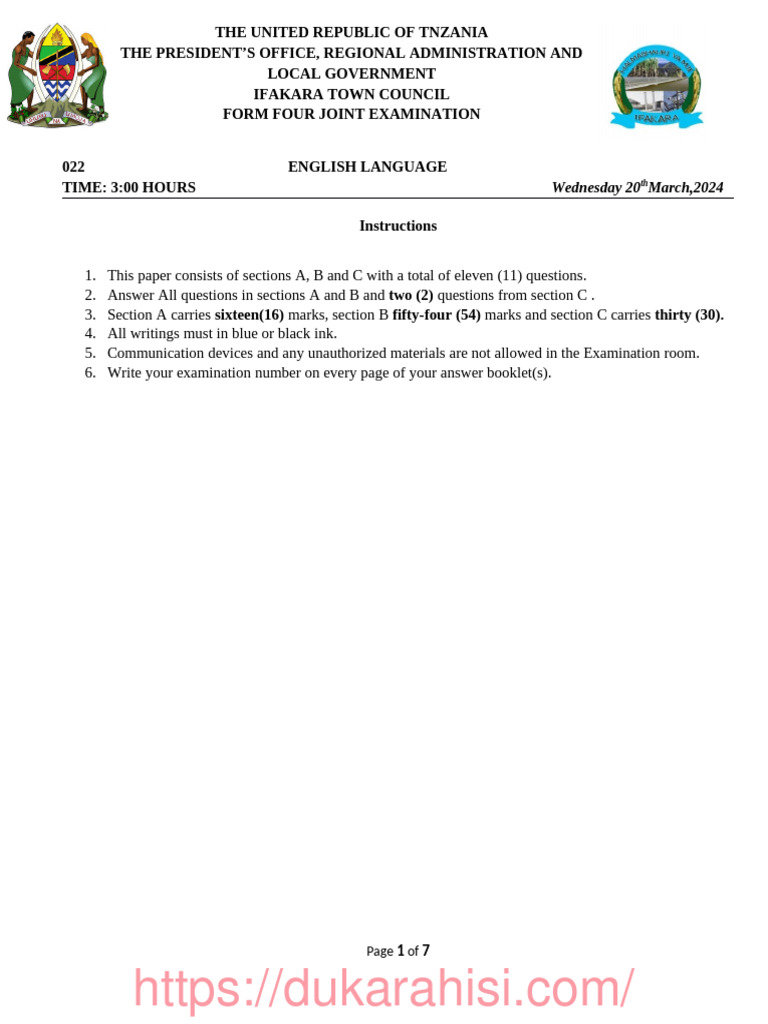 English Form Four - 094259 | PDF | Leaf | Clause