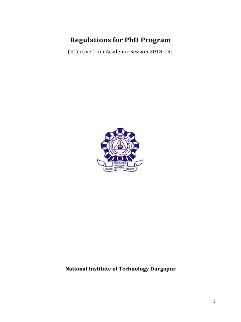 PHD Regulations July 2018 | PDF | Thesis | Doctor Of Philosophy