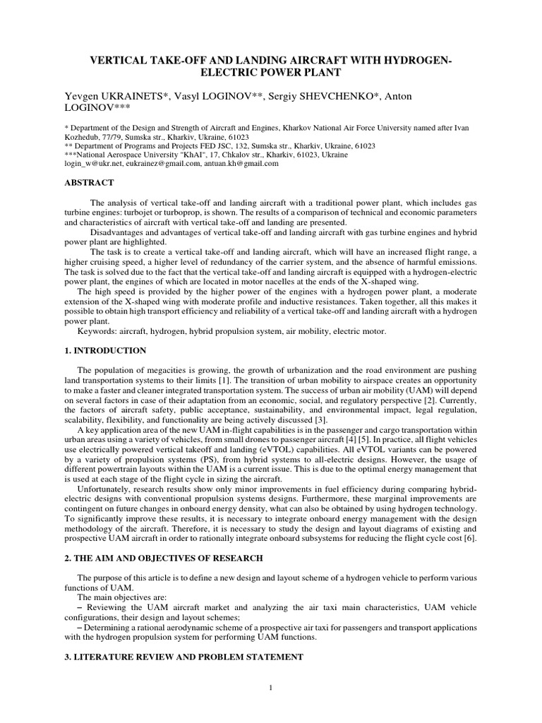 Article - Vertical Take-Off and Landing | PDF | Aircraft | Flight