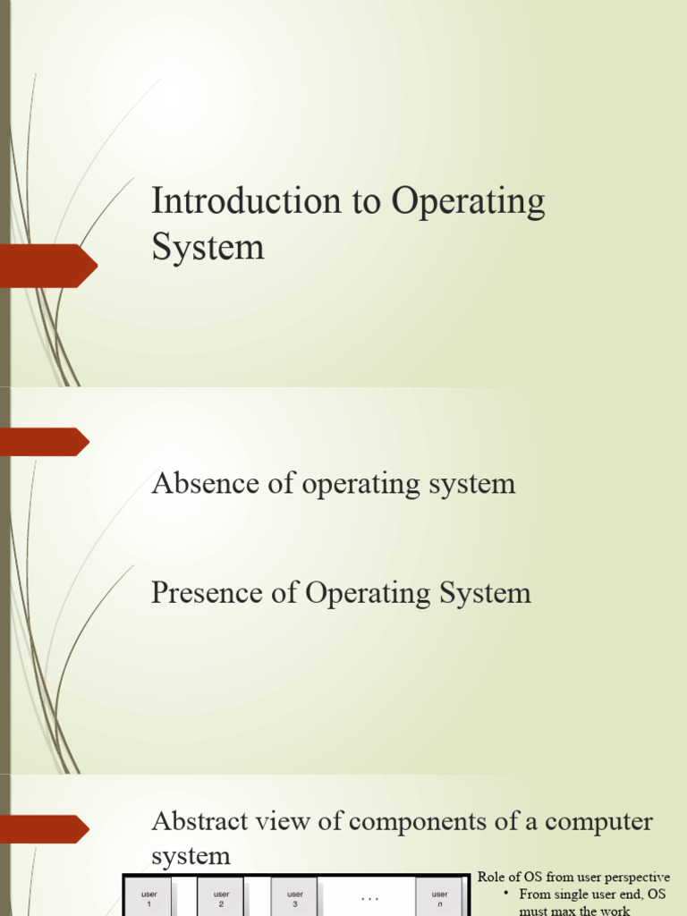 Os 1st Chapter | PDF | Operating System | Computer Data Storage