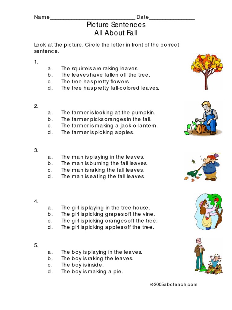 Picturesentences Allaboutfall | PDF | Home & Garden