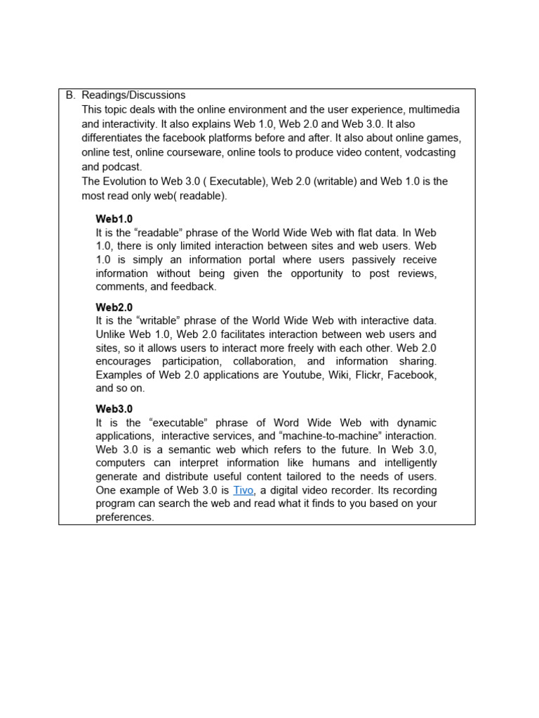Week 1 | PDF | Web 2.0 | Graphical User Interfaces
