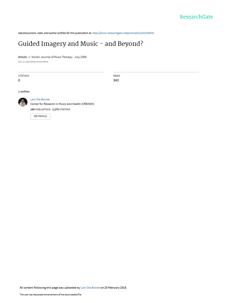 Bonde Gim and Beyond 2002 | PDF | Psychotherapy | Psychology Bonde Gim and Beyond 2002 | PDF | Psychotherapy | Psychology