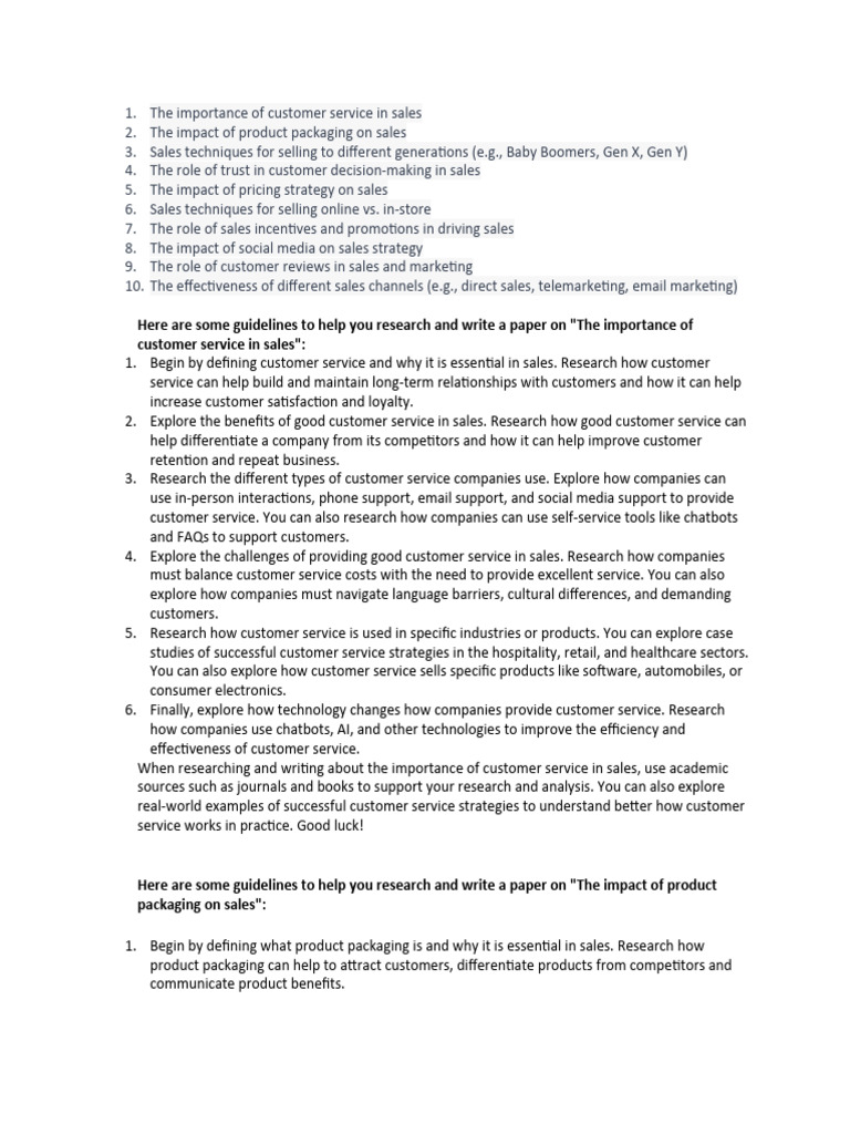 Research Topic and Guide | Download Free PDF | Sales | Brand