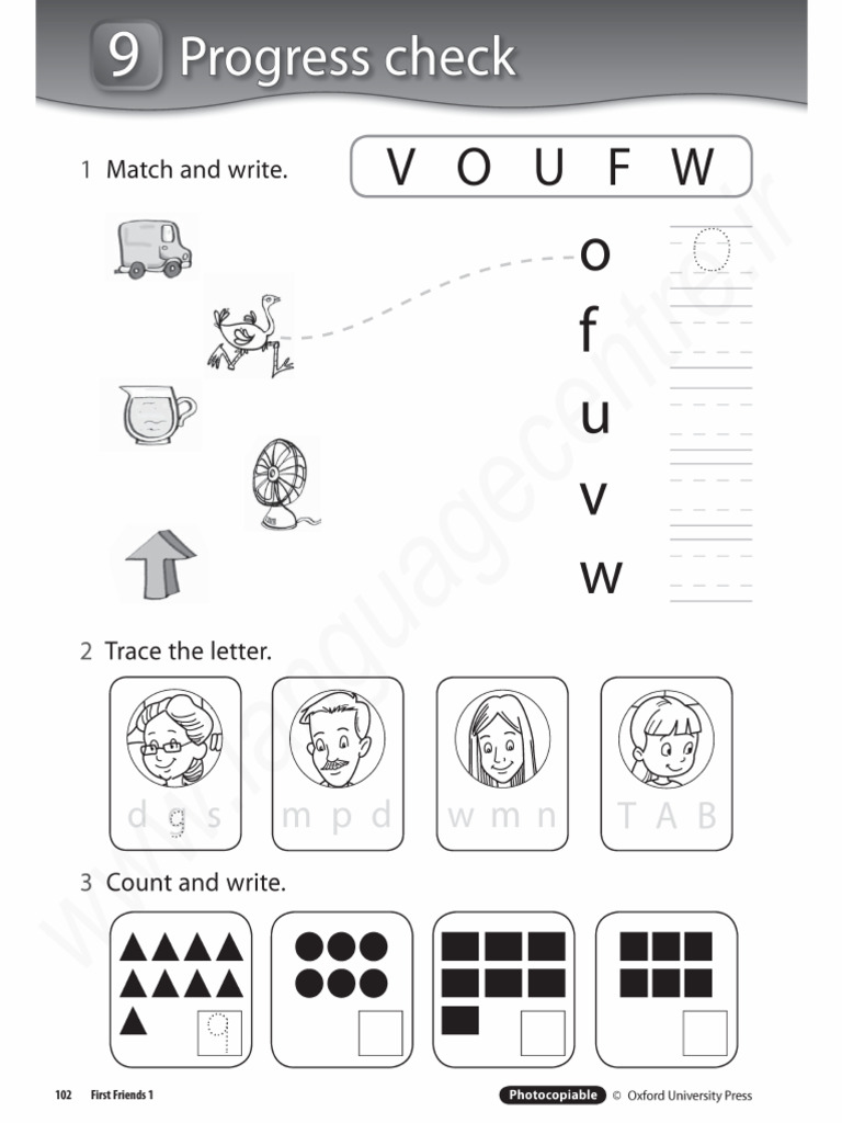 First Friends 1 worksheet Unit 9 | PDF