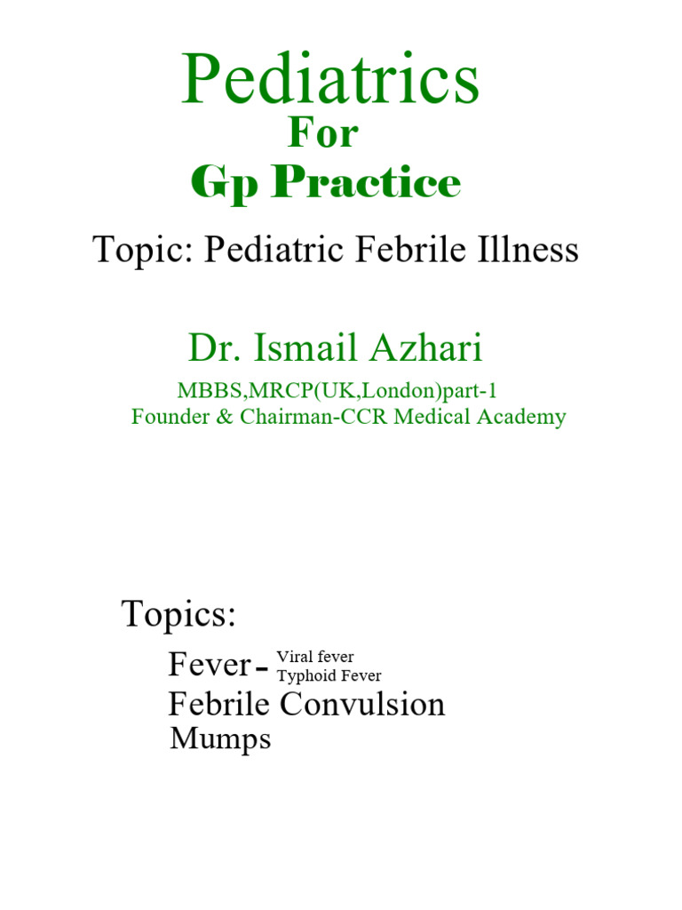 Pediatric Fibrile Illness | PDF