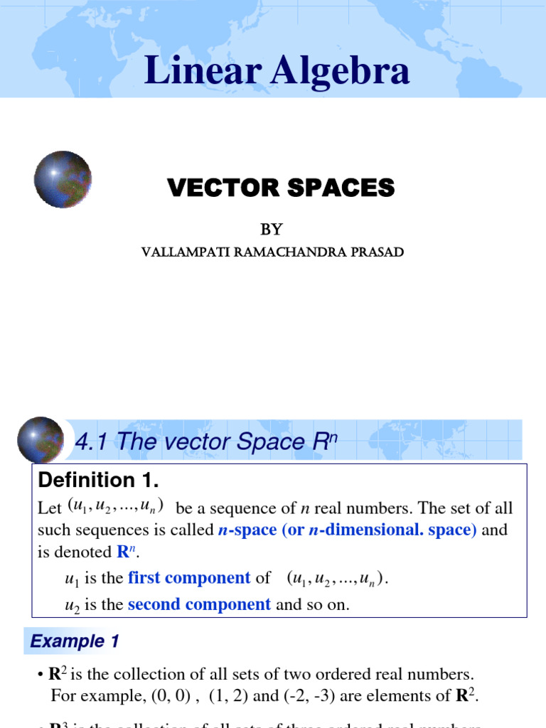7 Vector Spaces 01 02 2024 Pdf Linear Subspace Vector Space