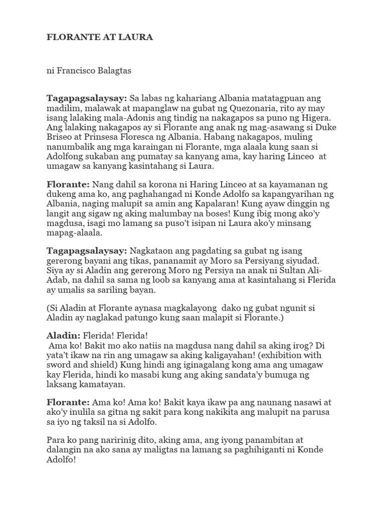 Florante at Laura | PDF