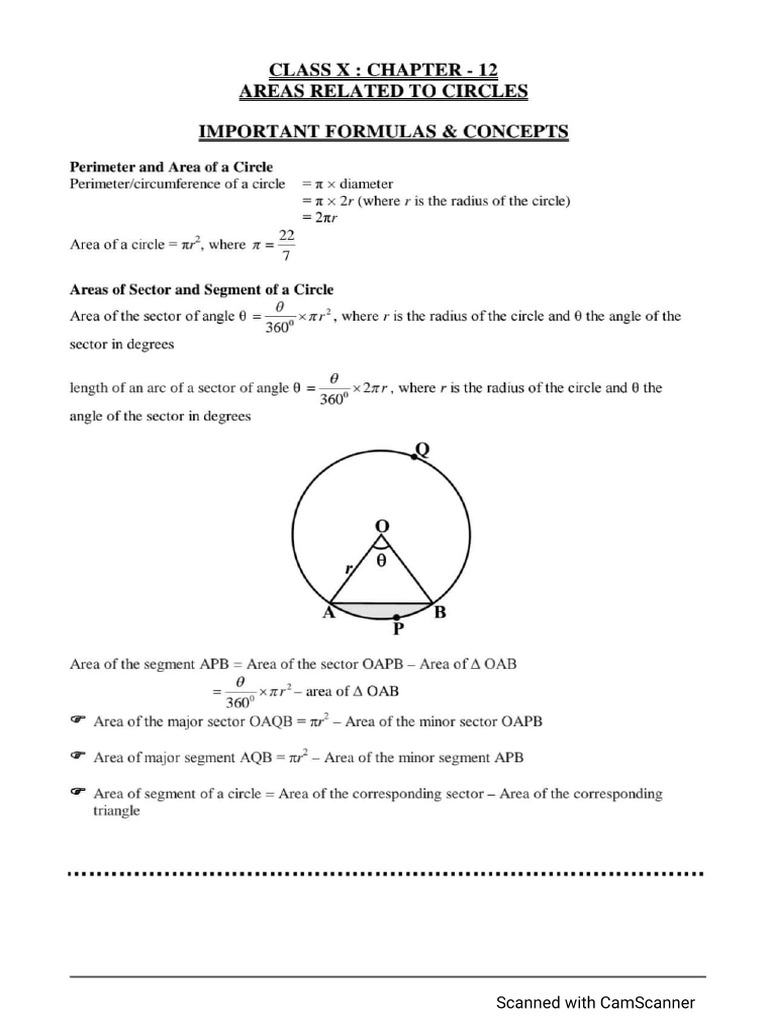 area related to circles | PDF