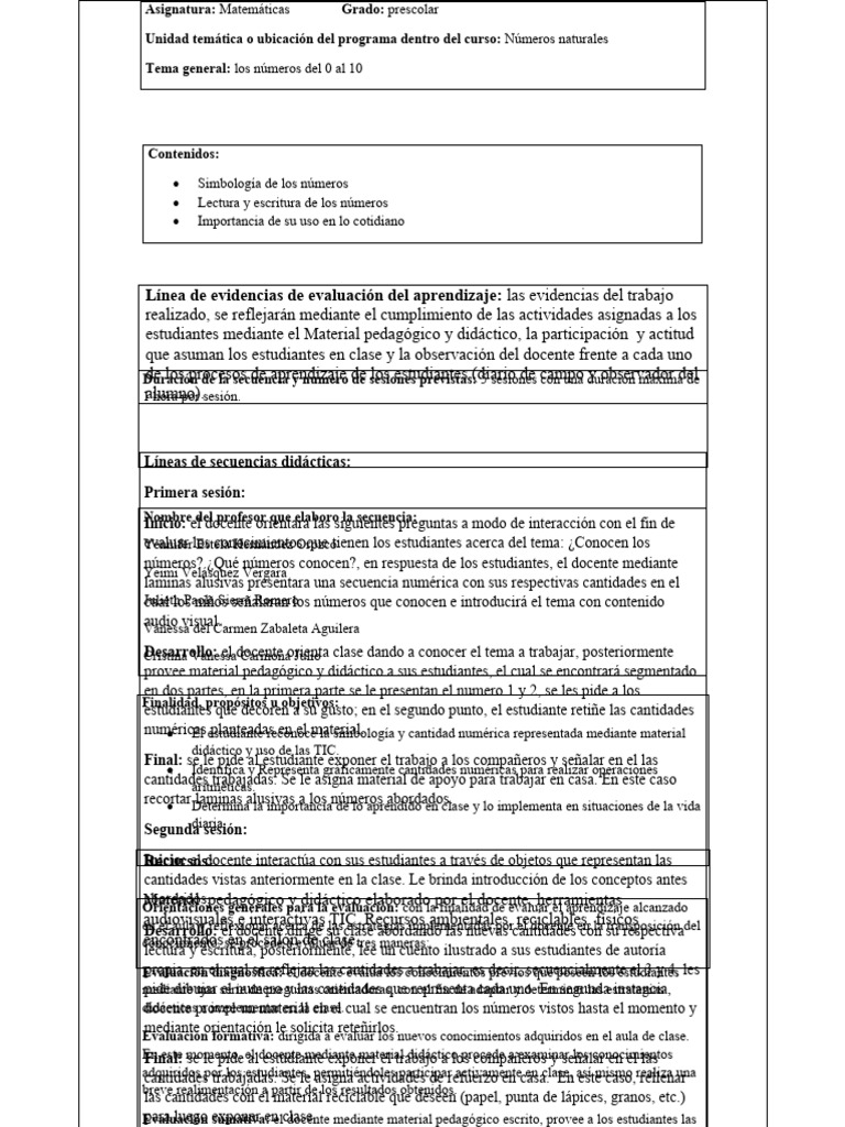 secuencia didactica_ didactica tarea 4. 2 | PDF | Evaluación | Maestros