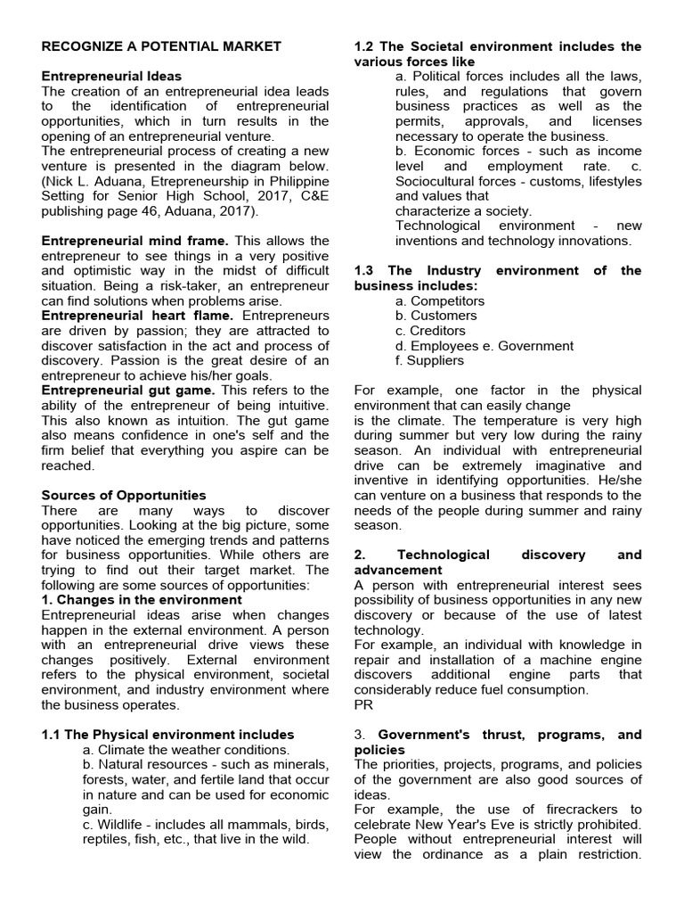 Identifying Entrepreneurial Opportunities | PDF | Entrepreneurship | Retail