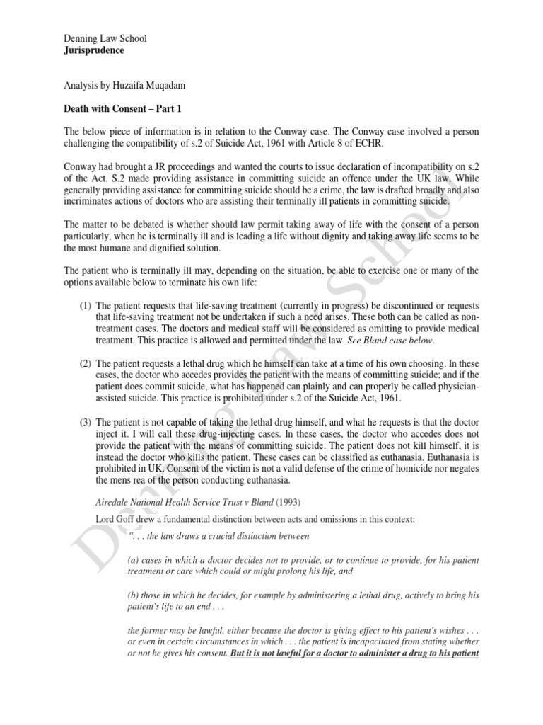 Death with Consent - Part 1 | PDF | Terminal Illness | Justice