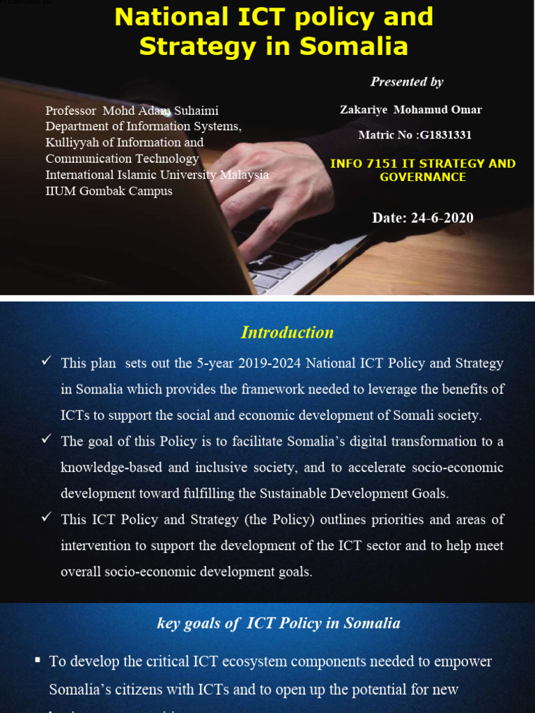 National IT Policy and Strategy in Somalia | PDF | Information And ...