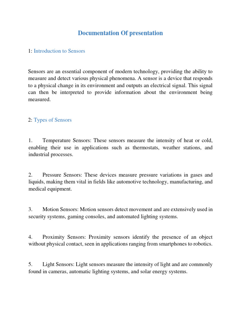 Presentationnn | PDF | Internet Of Things | Sensor