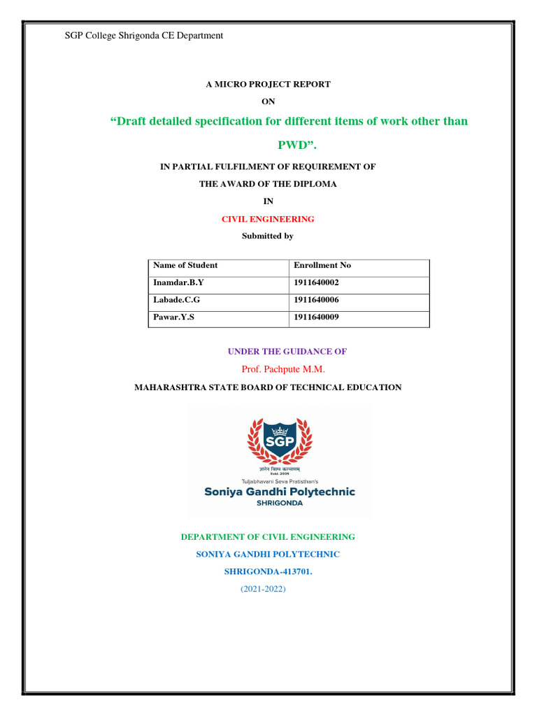 Final Project Pdf Specification Technical Standard Modular