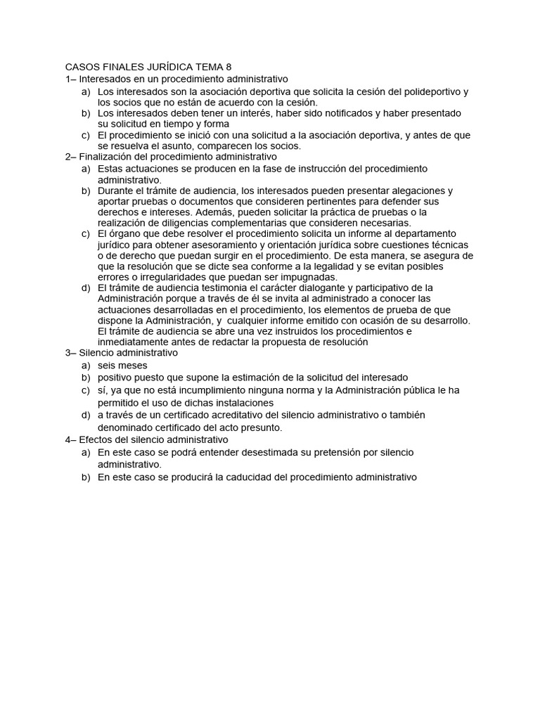 Casos Finales Jurídica Tema 8 | PDF | Justicia | Crimen y violencia