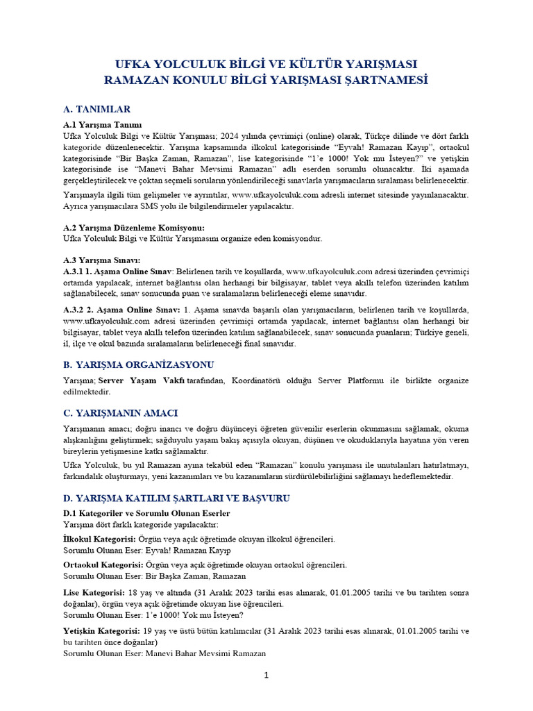 1 Yarisma Sartnamesi 120124 | PDF
