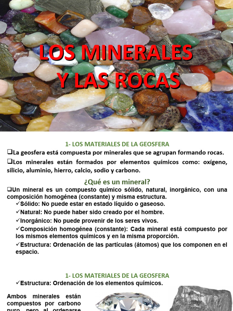 Rocas y Minerales | PDF | Roca (geología) | Minerales