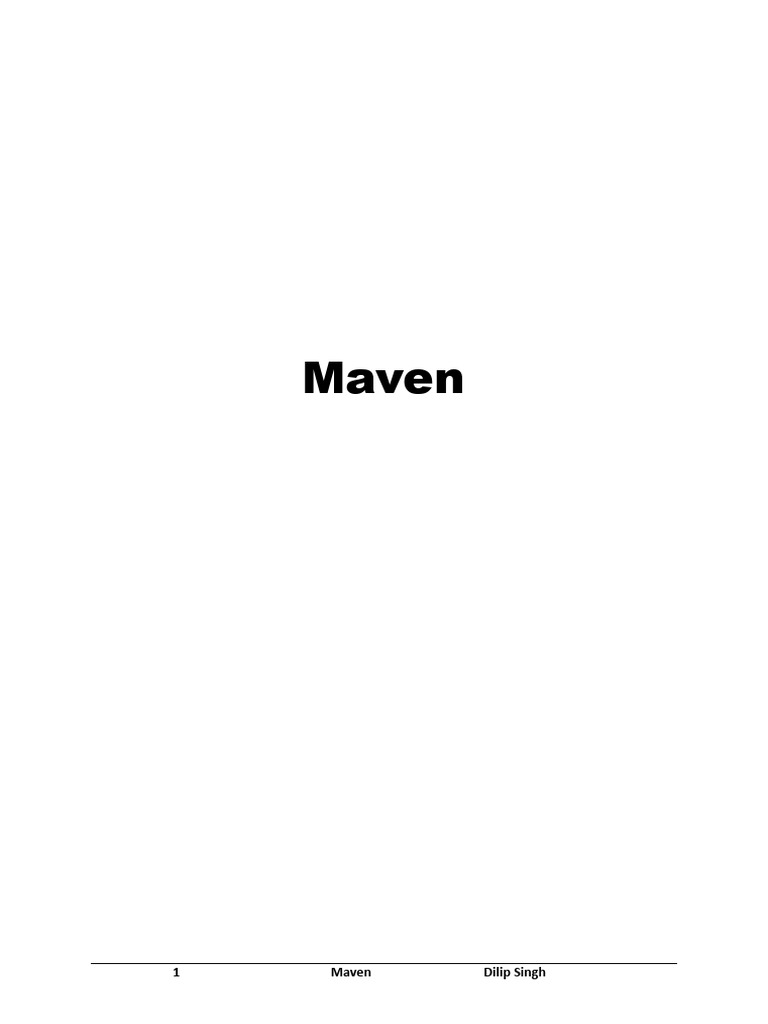 Maven Tutorial | PDF | Computer Science | Systems Architecture