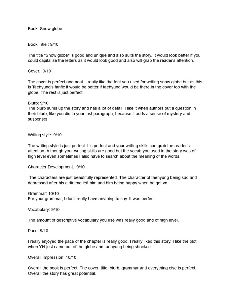 Book - Snow Globe | PDF