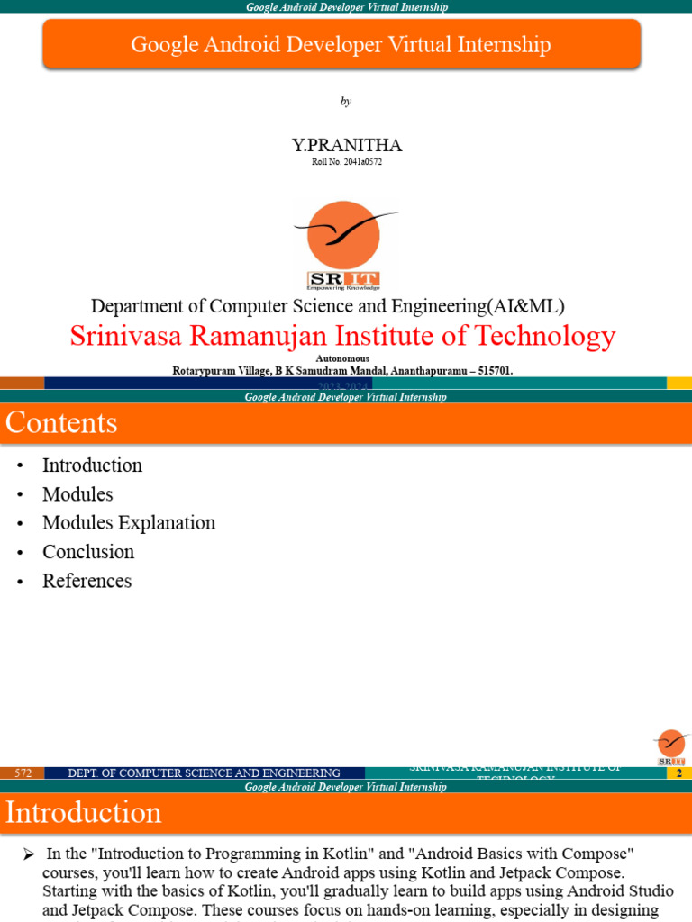 Internship PPTF | PDF | Databases | Mobile App