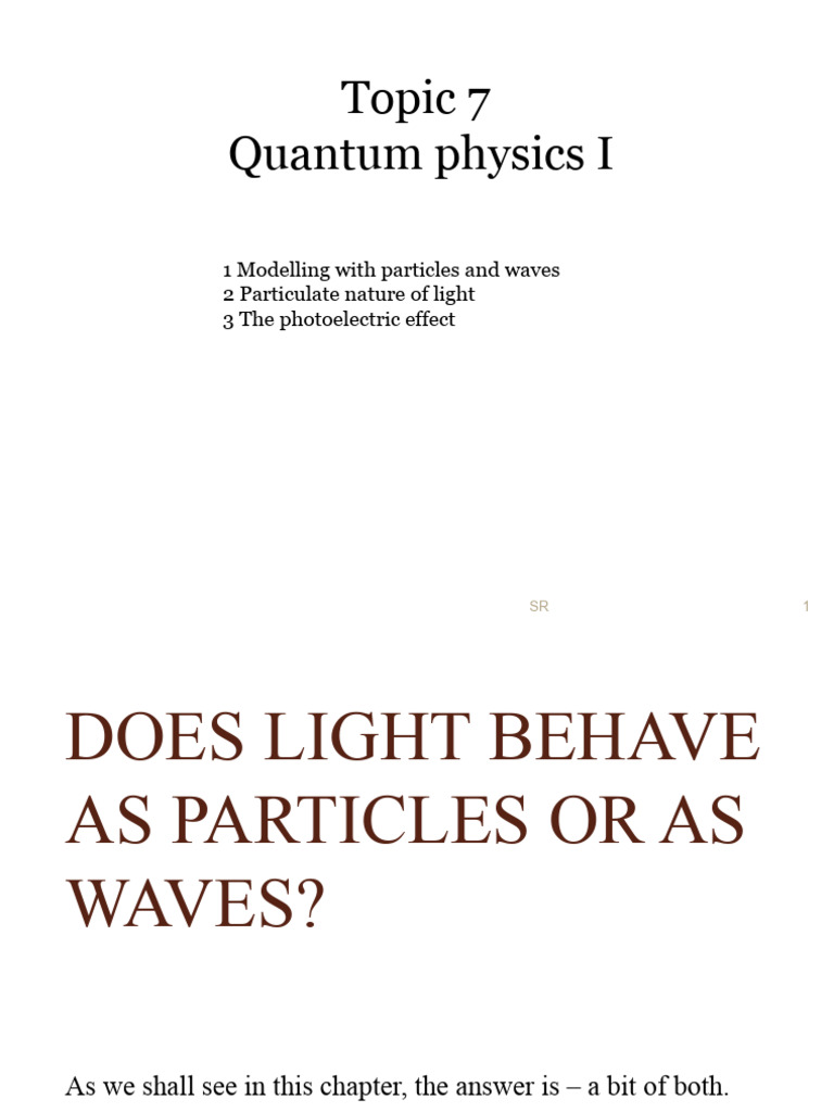 Quantum Physics: Light's Dual Nature | PDF | Photoelectric Effect ...