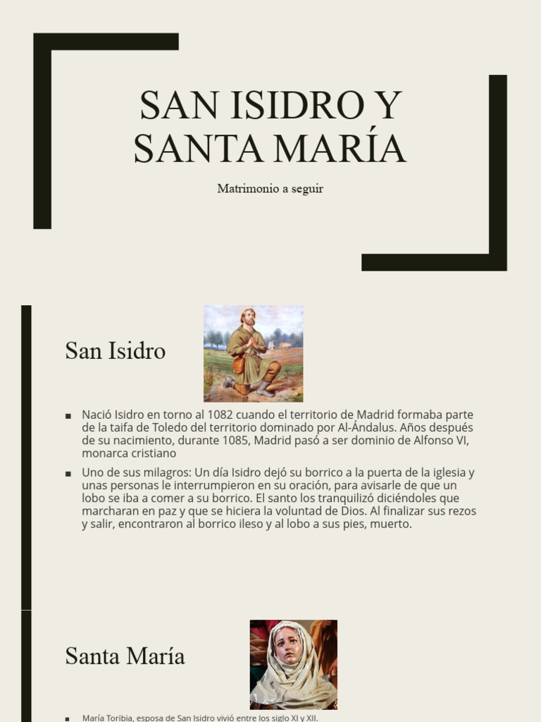 San Isidro y Santa María | PDF | María, madre de Jesús | Santo