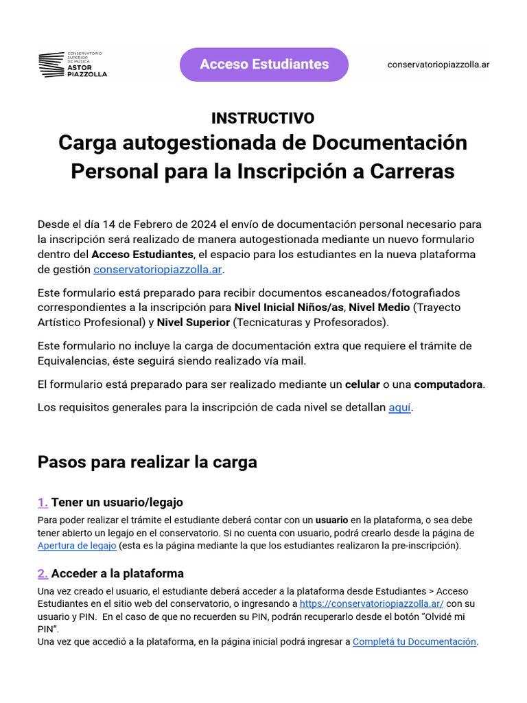 Instructivo Carga de Documentacion | PDF | Informática