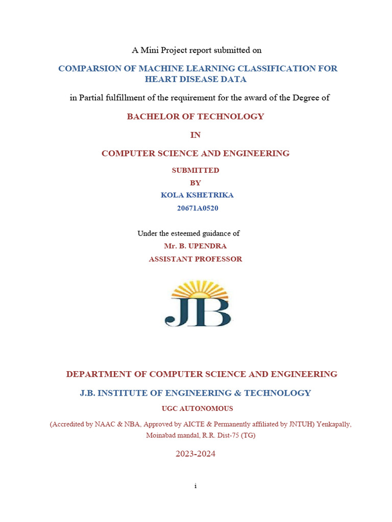 MINI PROJECT kshetrika | PDF | Support Vector Machine | Statistical Classification