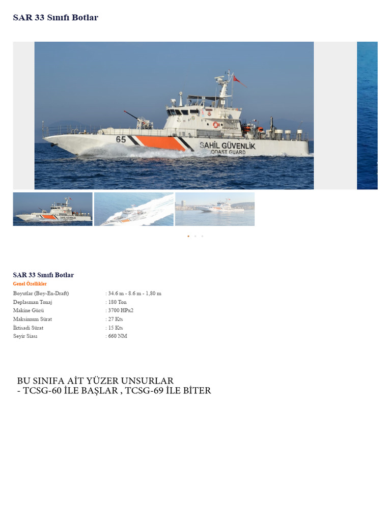 SAR 33 Sınıfı Botlar | PDF