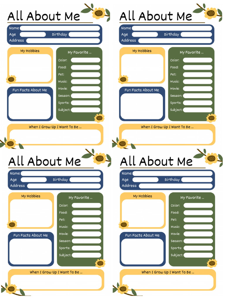 All About Me | PDF