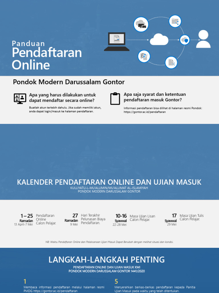 Panduan Pendaftaran Online 1442 | PDF