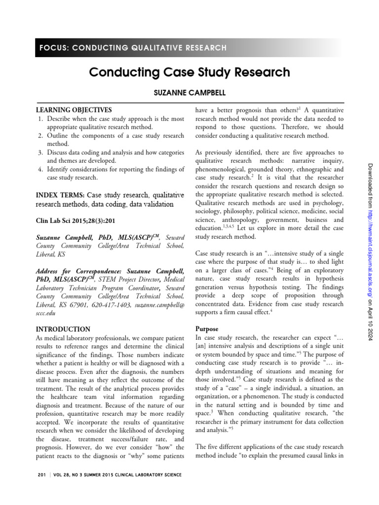 201 Full | PDF | Case Study | Qualitative Research
