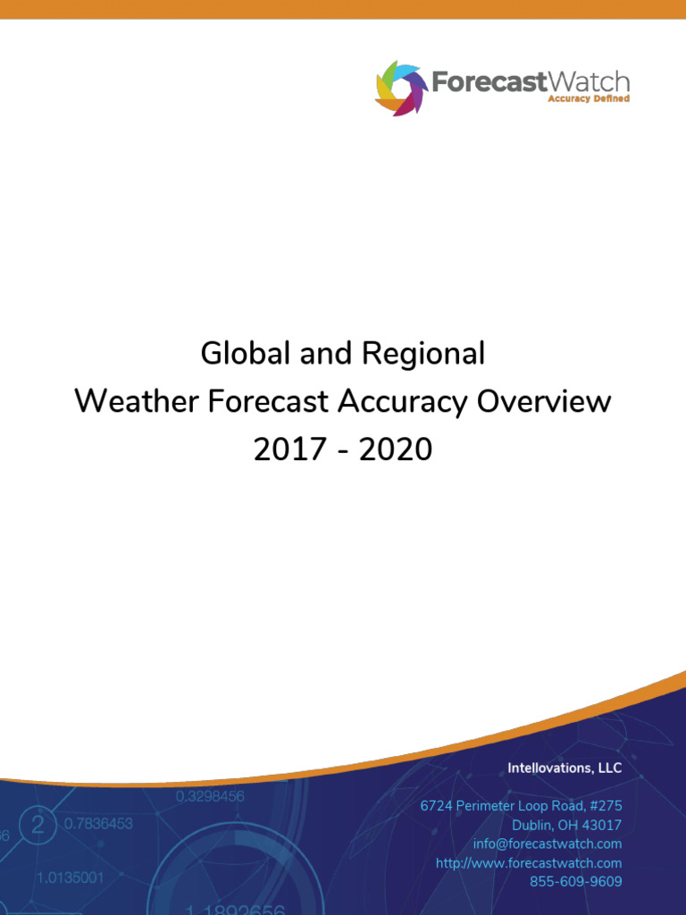 Global and Regional Weather Forecast Accuracy Overview 2017-2020 | PDF ...
