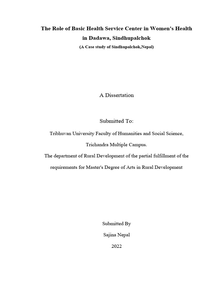 Role of Basic Health Service Center REvied | PDF | Health Care ...