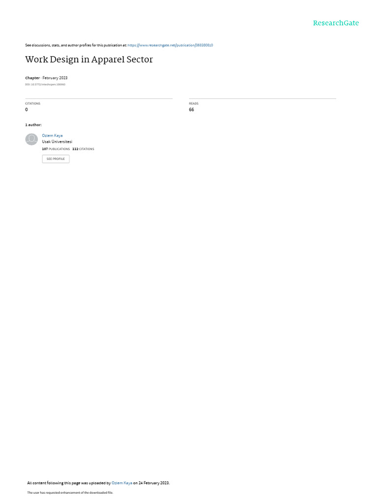 Work Designin Apparel Sector | PDF | Human Factors And Ergonomics ...