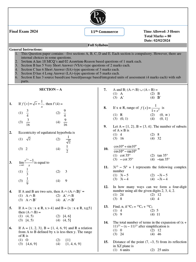 Fullsyllabus Aarambhcore Question PDF | Download Free PDF | Mathematical Concepts | Mathematical ...