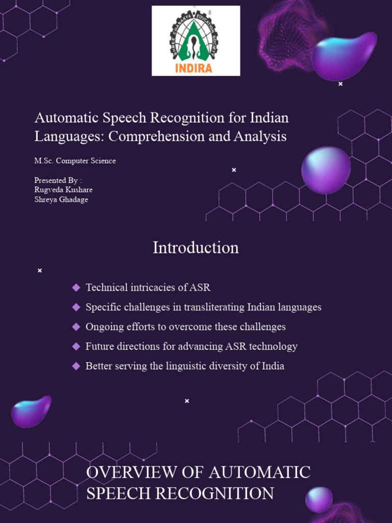 ASR PPT | PDF | Speech Recognition | Human Communication