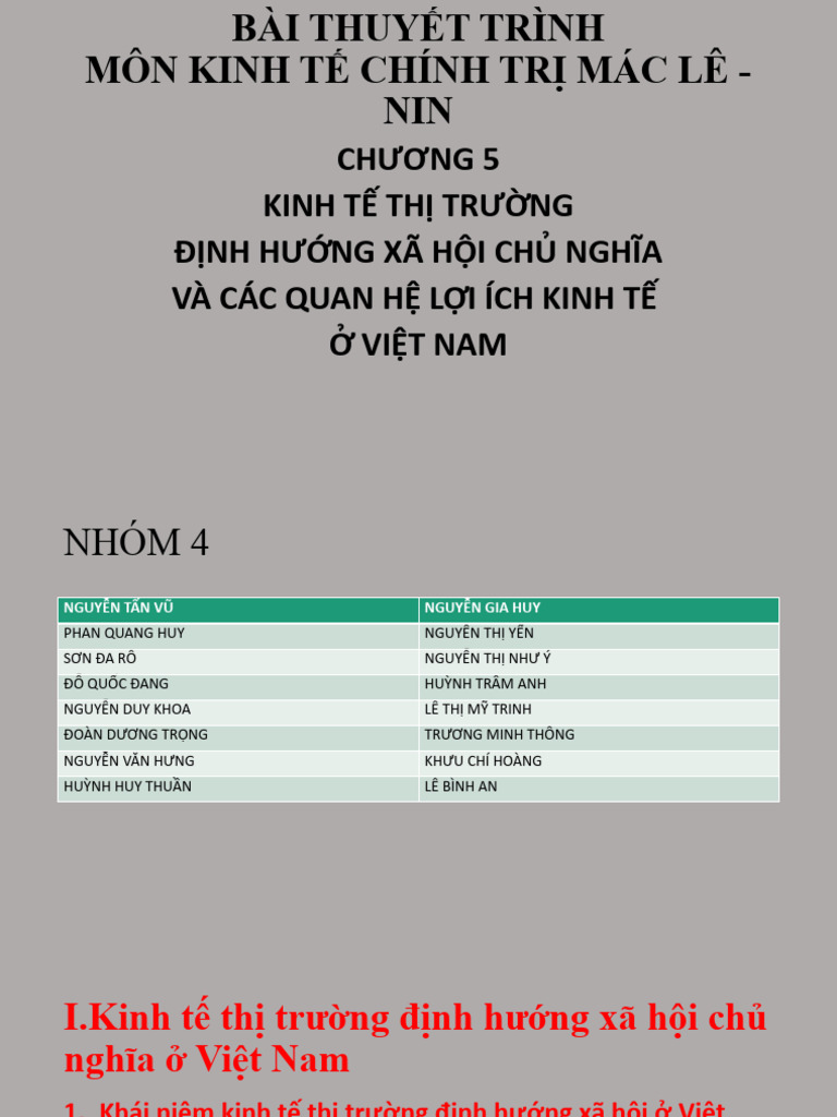 THUYẾT TRÌNH KTCT MÁC LÊ NIN | PDF