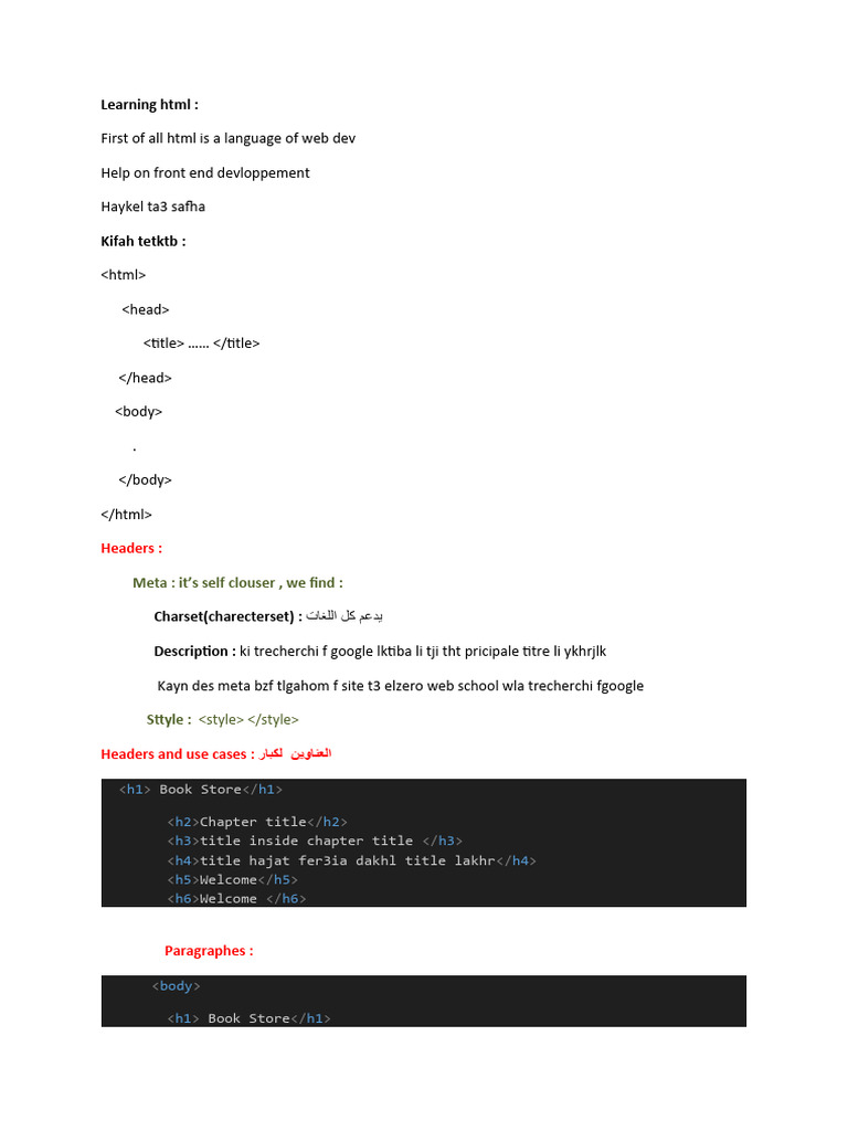 Learn Htmlببببب | PDF | Computer File Formats | Html