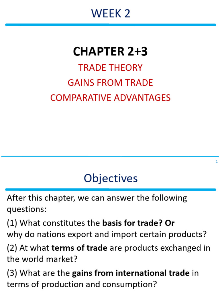 KTQT ST Slide Week 2 Chapter 2+3 Trade Theory | PDF | Comparative ...