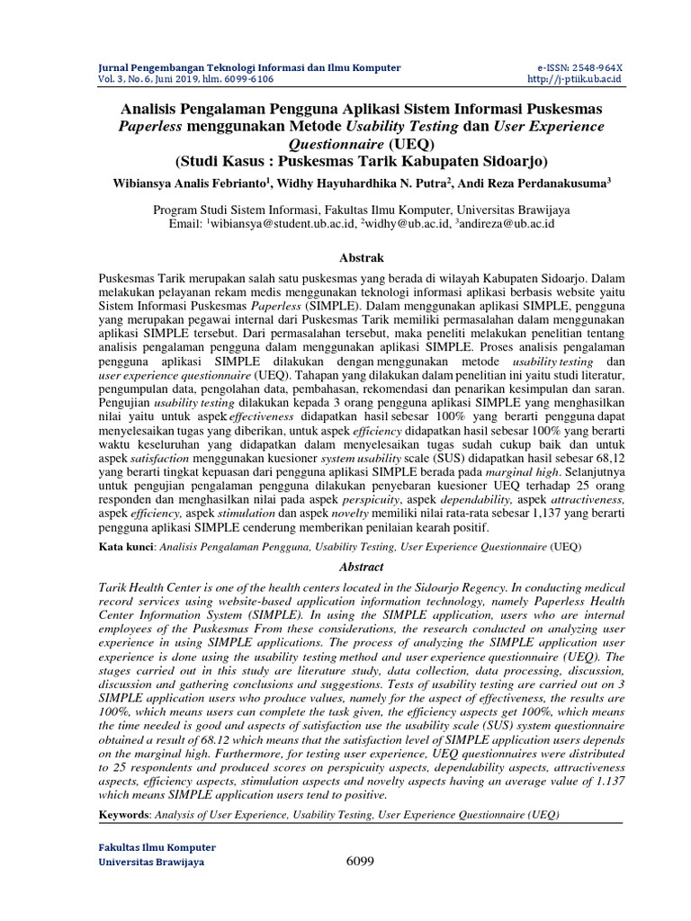Paperless Menggunakan Metode Usability Testing Dan User Experience ...