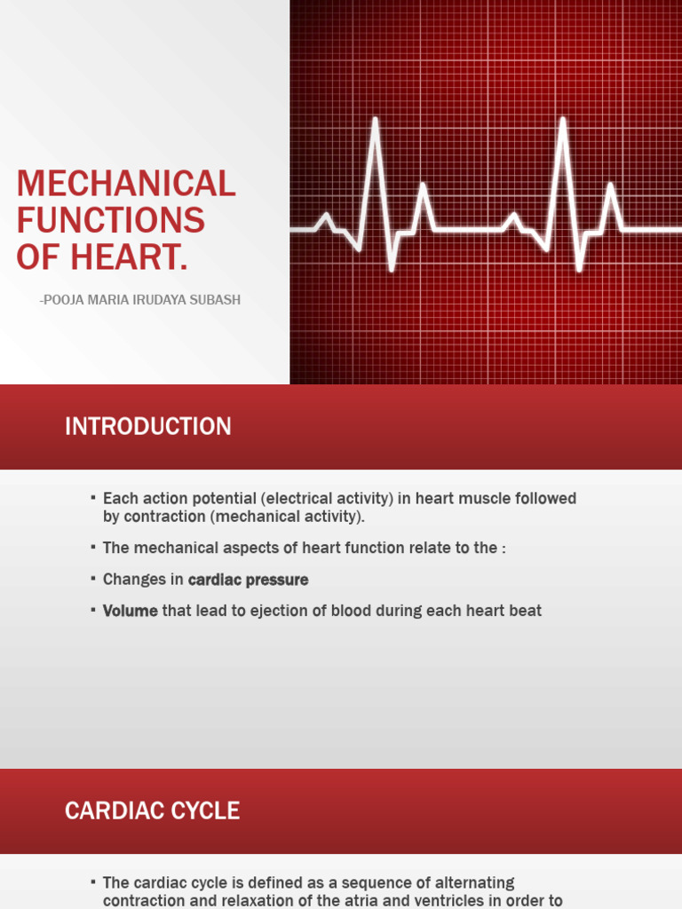 Mechanical Functions of Heart | PDF | Diastole | Heart