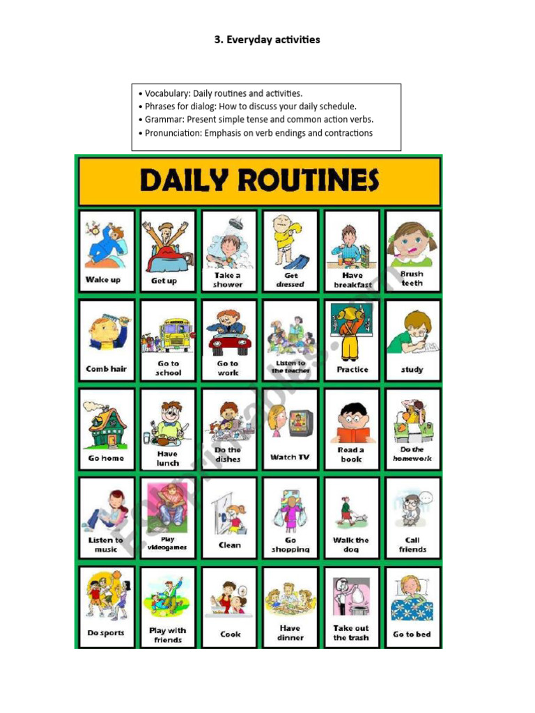 3 Everyday Activities | PDF