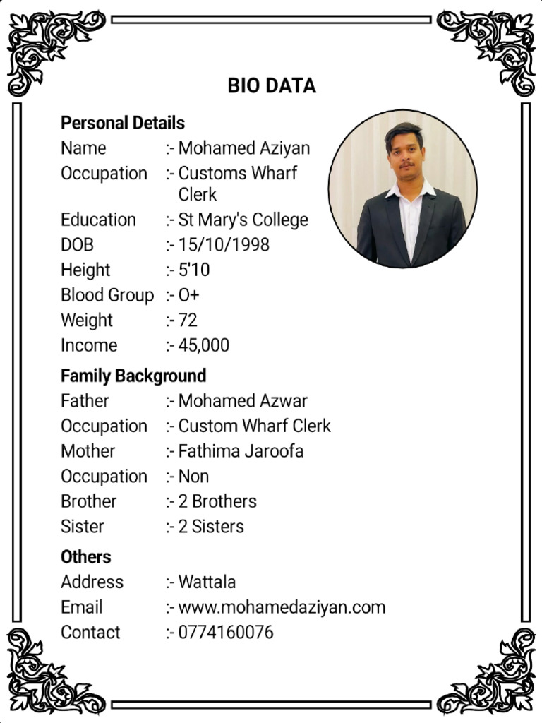 Biodata 2 | PDF