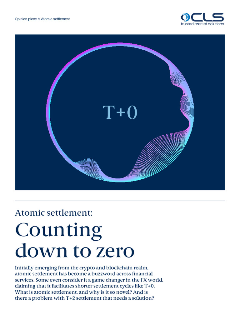 Atomic Settlement in Finance | PDF | Cryptocurrency | Securities (Finance)