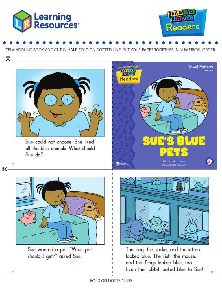 Reading Rods Sues Blue Pets Book Level 2 | PDF | Human Communication ...